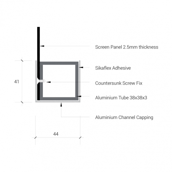 HC Designer Screens – Aluminium Single Cladding